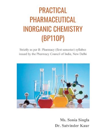 PRACTICAL PHARMACEUTICAL INORGANIC CHEMISTRY (BP110P) | Pothi.com